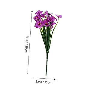 BESPORTBLE 4Pcs Artificial Violet Flowers Silk Flowers Fake Flowers Faux Flowers Stems Arrangement for Indoor Outdoor Home Shop Garden Windows Wedding Purple