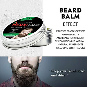 AICHUN BEAUTY Men Beard Care Moisturizing Organic Growth Wax 100% Natural Beard Balm For Men 60g / 2.11oz