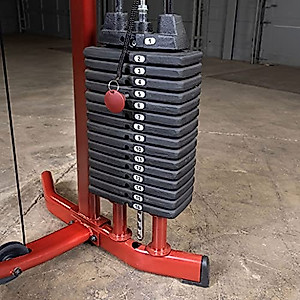 Body-Solid (EXM1LPS) Multi-Station Home Gym Machine, Arm & Leg Strength Training Functional Exercise Workout Station for Weight Lifting and Bodybuilding, 160lbs. Weight Stack with Leg Press