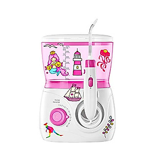 ToiletTree Products Children's Countertop Water Flosser – Portable Oral Irrigator for Kids - Electric Dental Water Flossing Tool with 600ML Water Tank & Free 2 Soft Tips – Suitable for Travel & Home