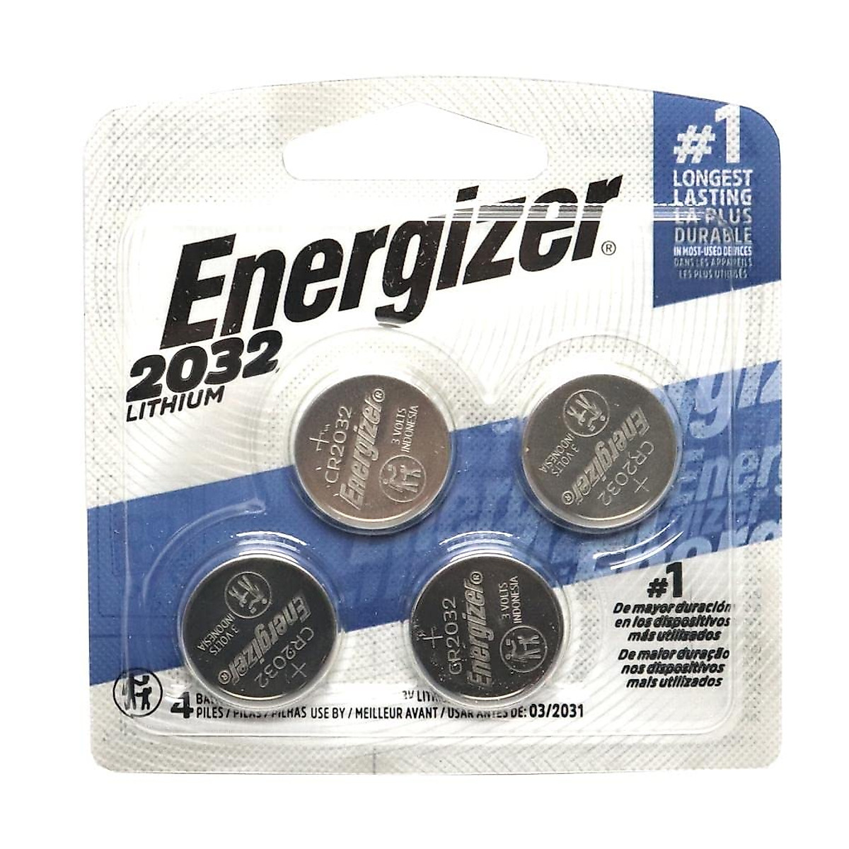 Energizer 11727-2032 3 volt Coin Lithium Battery (4 pack) (2032BP-4)