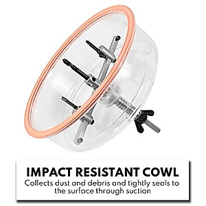 TOMMARS Adajustable Drywall Hole Saw Hole Cutter 1-5/8" to 8" (40-200mm) with ABS Dust Shield for recessed Lights, Ceiling Speakers, Vent Holes