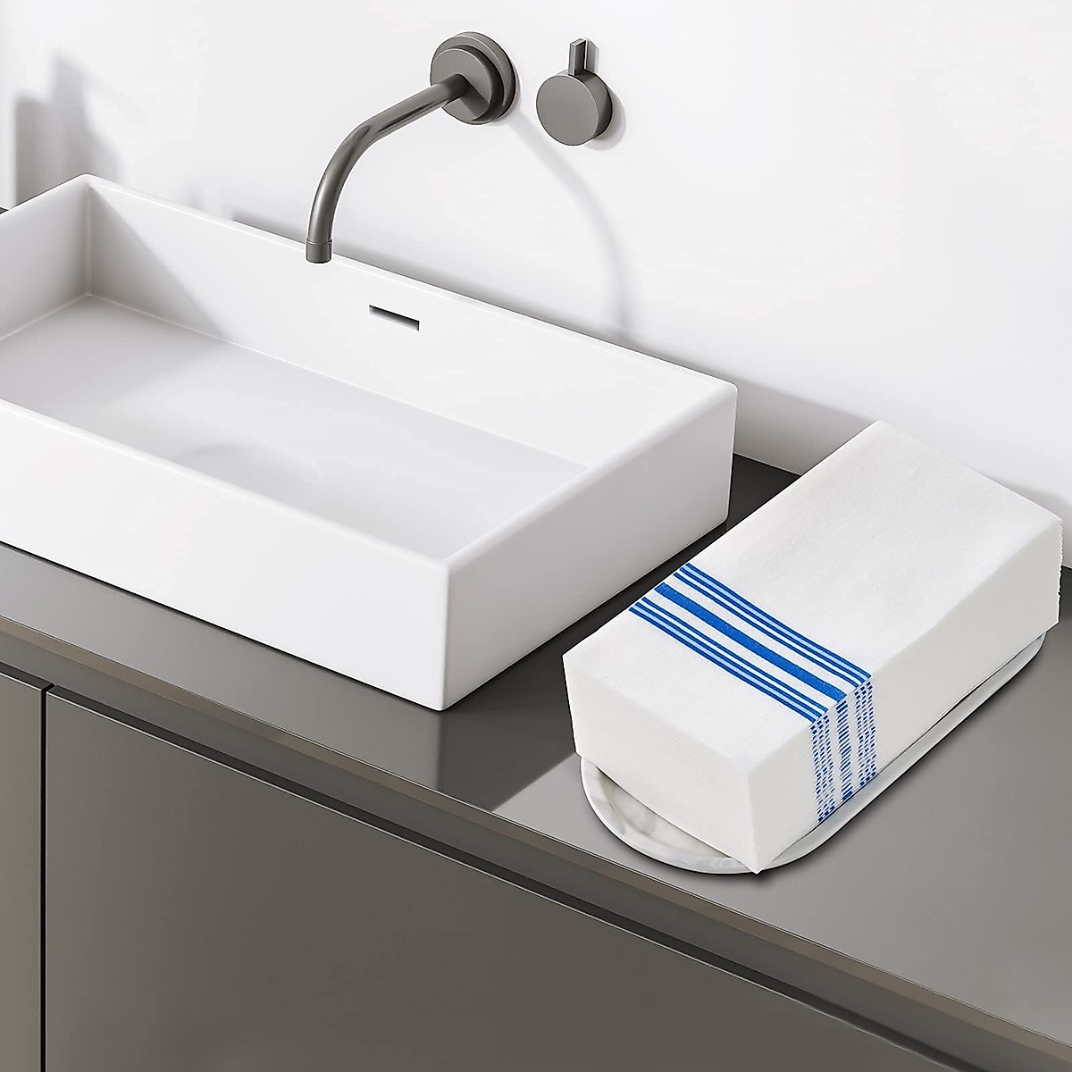 Vplus 300 PACK Guest Towels Disposable Bathroom, Decorative Bathroom Napkins Cloth Feel, Soft, and Absorbent Disposable Paper Hand Towel for Dinners, Kitchen, Parties, Weddings, Christmas Party