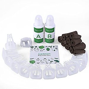Seed Pods Kit for JustSmart IGS-20SE, Hydroponic Growing Kit, Grow Anything Kit with 12 pcs Grow Sponges, Grow Baskets, Grow Domes, and 1 Set of A&B Solid nutrients