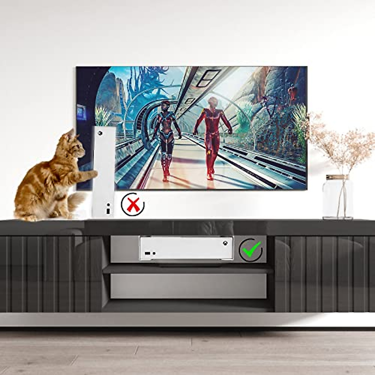 Under Desk Mount for Xbox Series S, Stealth Mount Under Desk Holder Only for Xbox Series S, Xbox Series S Accessories