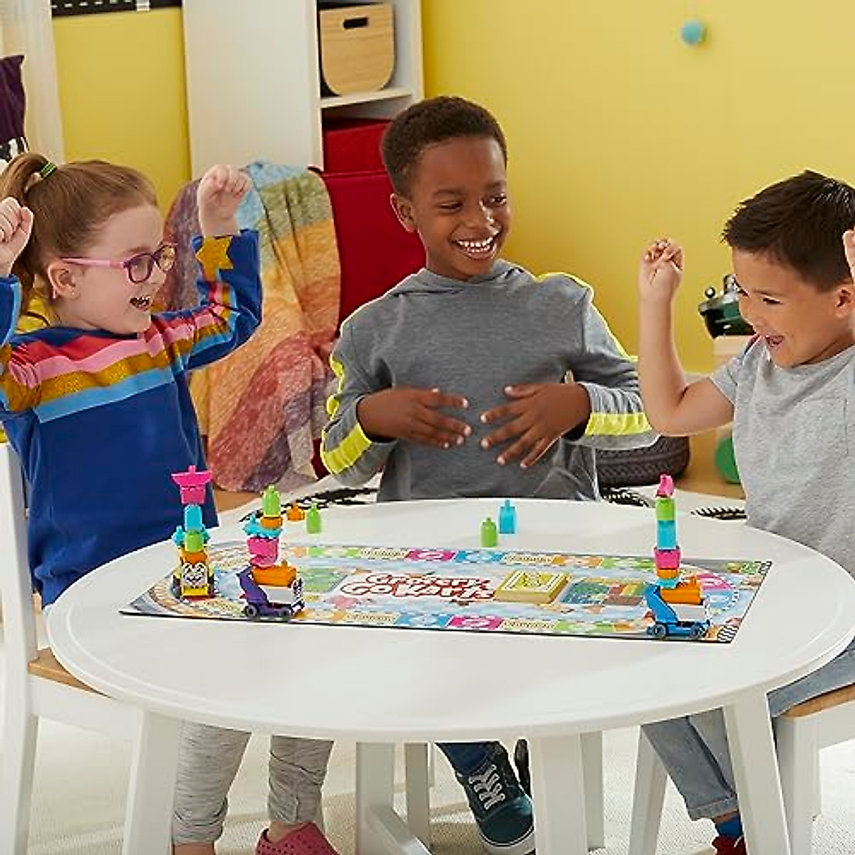 Grocery Go Karts Board Game for Preschoolers and Kids Ages 4 and Up, Building Game with Mini Groceries, Preschool Games for 2-4 Players