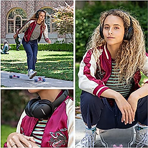 Bose QuietComfort 45 Wireless Noise-Canceling Headphones (Midnight Blue) Bundle with PowerBank + Headphone Stand + USB Adapter + 3.5mm Extender & Splitter + Headphone Cleaning Kit (Renewed)