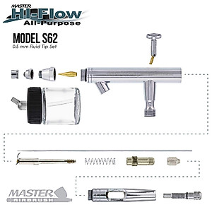 Master Airbrush Brand Model S62 Multi-Purpose Precision Dual-Action Siphon Feed