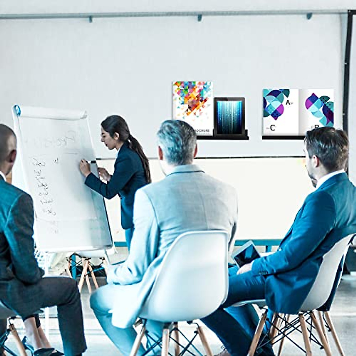 2 Pcs Magnetic Book Shelf for Whiteboard Magnetic Shelf Metal Floating Book Shelves for Kids Room Magnetic Book Display Shelf Magnetic Book Shelf for Kids Room Teacher Whiteboard Classroom (Black)