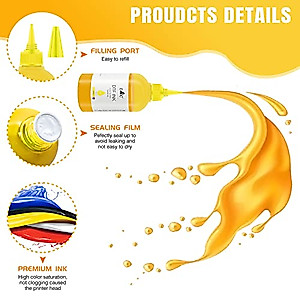 L&C Premium DTF Ink, DTF Transfer Ink Refill for epson L1800 et-8550 xp15000 DTF Printers, Heat Transfer Film Printing Ink Set 200ml X 5