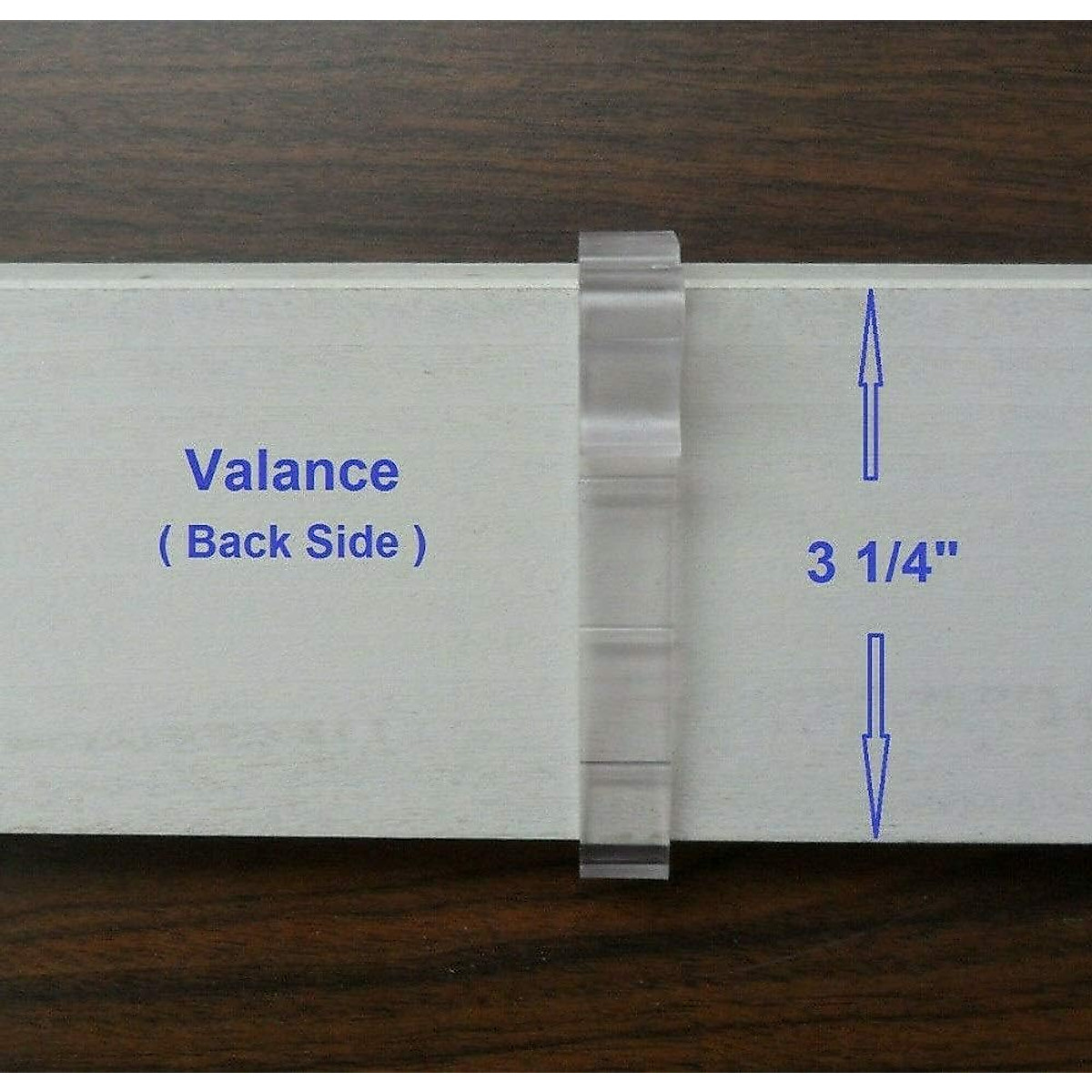 6pcs 3-1/4" Valance Clips Clear Plastic Hidden Retainer Holder for Window Blind Valance,Horizontal Faux & Wood Blinds Cover Hold Clip