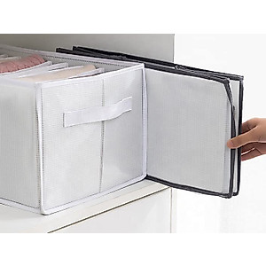 Pants Jeans Clothes Organizer Drawer for Wardrobe Folded Closet Organizers Storage Bins Washable Foldable Compartment Bedroom Separation Baskets Organization Jean Skirts Legging Sweater Dresses T-shirts Baskets Clothing (1)