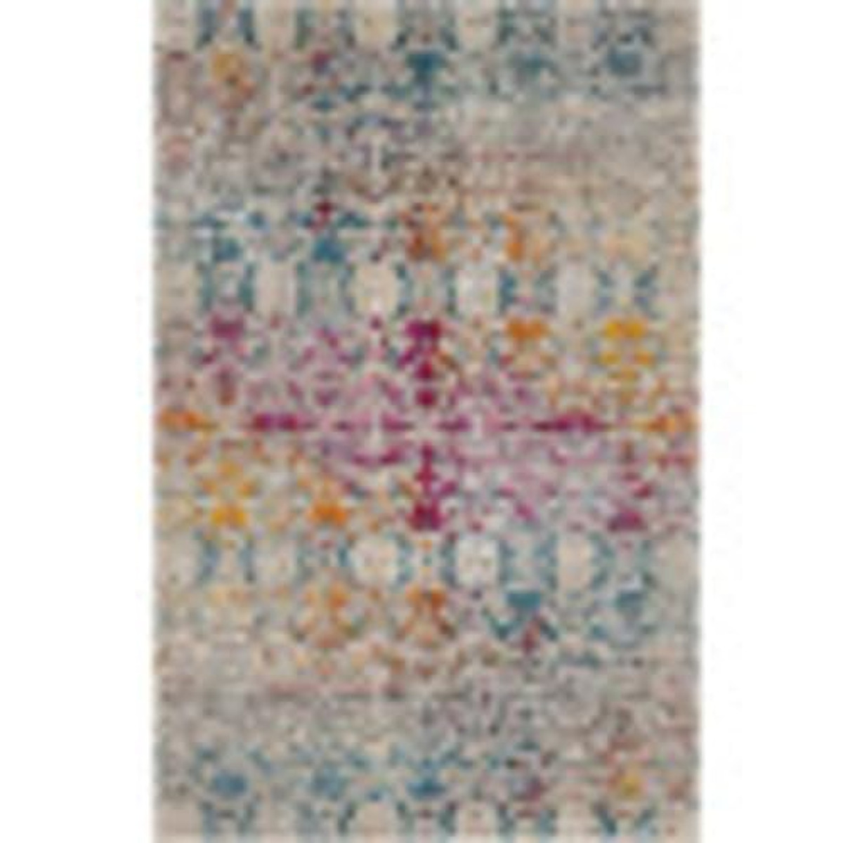 Unique Loom Charm Collection Abstract, Bohemian, Distressed, Modern, Dark Colors Area Rug, 4' 0" x 6' 0", Multi/Ivory