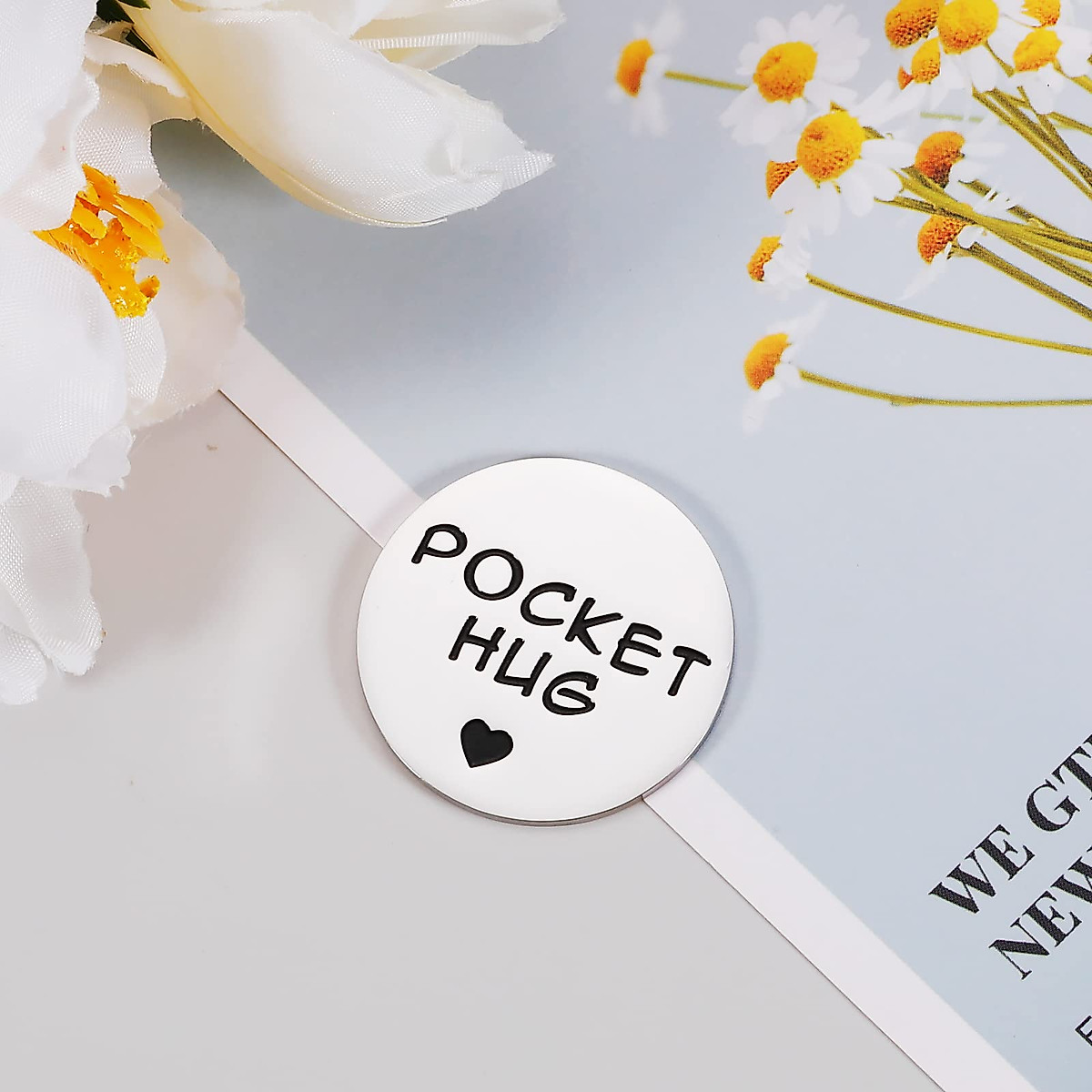 Inspirational Gifts for Women Men Pocket Hug Token for Friends Long Distance Relationship Gifts Blue Collar Gifts for Men