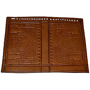 Treasures Of Morocco Handmade Moroccan By-fold Leather Wallet Large Vintage Exquisite Handy Brown