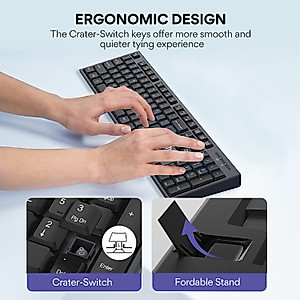 Wireless Keyboard and Mouse, UHURU Full-Size Wireless Mouse and Keyboard Combo with Mouse Pad, 2.4GHz USB Wireless Keyboard for Laptop, Computer, PC, Compatible with Mac, Windows XP/7/8/10