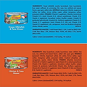 Purina Friskies Wet Cat Food Pate Variety Pack Seafood and Chicken Pate Favorites - (40) 5.5 oz. Cans