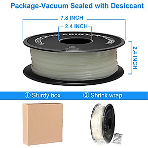 Geeetech Luminous PLA 3D Printer Filament,Glow in The Dark Blue,1.75mm(±0.03mm),1kg,Amazing Brightness and Long Time Light,Fit Most FDM 3D Printer