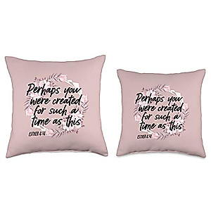 Perhaps You Were Created For Such Time Present Perhaps You were Created for Such Time As This Christian Throw Pillow, 16x16, Multicolor