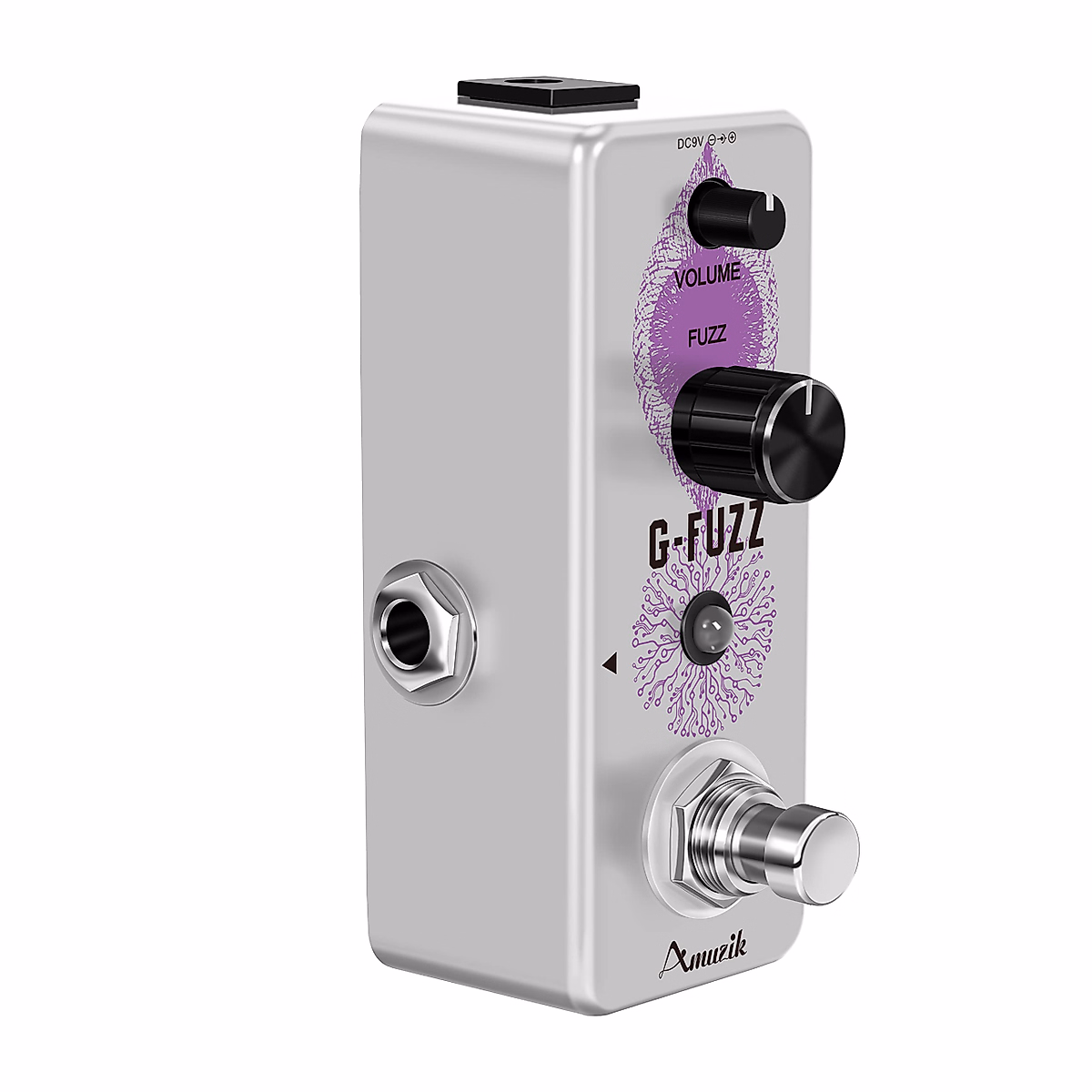 Amuzik Classic Guitar Pedals Analog Fuzz Effect Pedal Vintage G-Fuzz Effect Pedal For Electric Guitar Bass with True Bypass