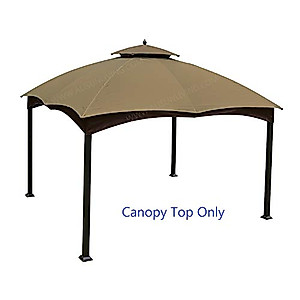 ALISUN Replacement Canopy Top for Lowe's 10' x 12' Gazebo #TPGAZ17-002C (Golden Brown Canopy Top Only)
