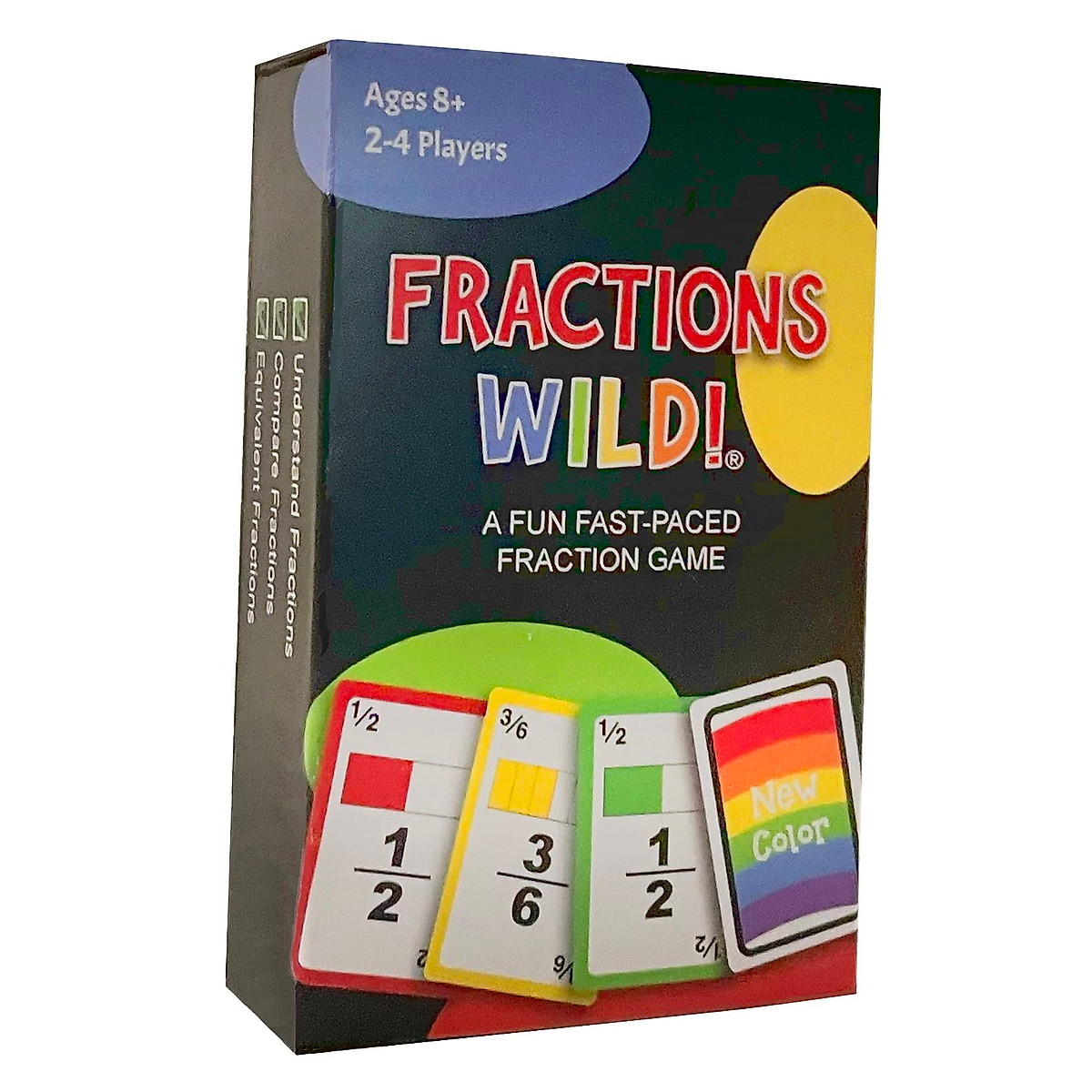 Fractions Wild - Match Fraction Number or Color to be The First to get rid of All Your Cards! Easy to Learn, Fun to pla Math Game for 3rd, 4th, 5th and 6th Grades.