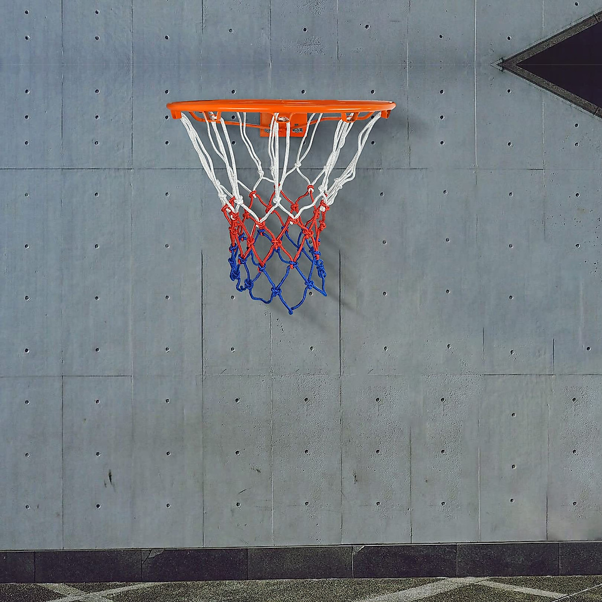 Aoneky Basketball Rim Replacement, Standard 18" Size Basketball Goal Hoop with Net - 14mm Orange