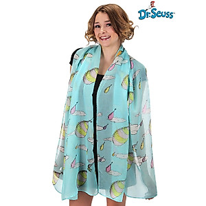 elope Dr. Seuss Oh The Places You'll Go! Lightweight Costume Scarf for Adults and Teens Standard Blue