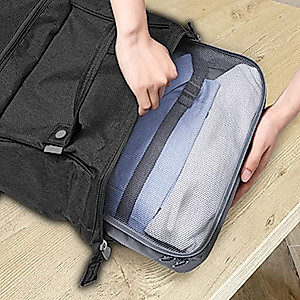 Packing Cubes For Travel, VAGREEZ 7 Pcs Luggage Suitcase Packing Organizers Bags Set with Toiletry Bag Laundry Bag (Grey1)