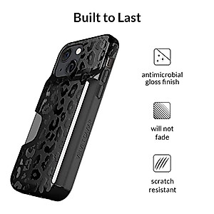 Velvet Caviar Compatible with iPhone 13 Wallet Case for Women - Credit Card Holder Slot - Cute Slim & Protective Wallet Phone Cases [8ft. Drop Tested] - Black Leopard