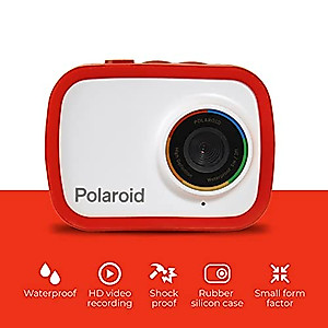 Polaroid Sport Action Camera 720p 12.1mp, Waterproof Camcorder Video Camera with Built in Rechargeable Battery and Mounting Accessories, Action Cam for Vlogging, Sports, Traveling