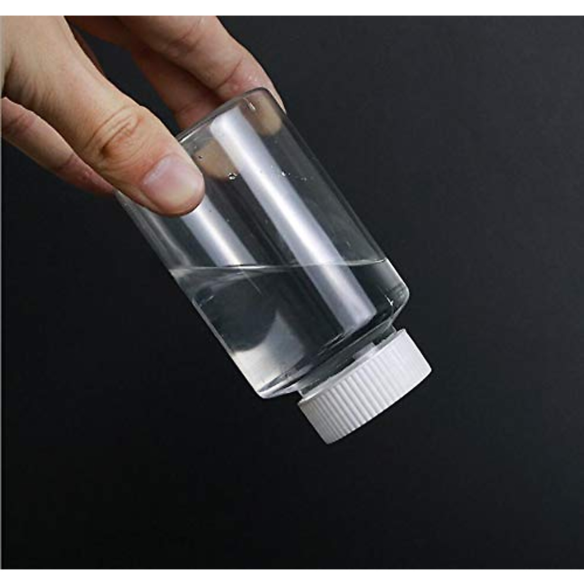 12PCS Clear Empty Portable Thicken Plastic Bottles Case with White Screw Cap Holder Storage Container for Liquid Solid Powder Dispense (80ml/2.7oz)