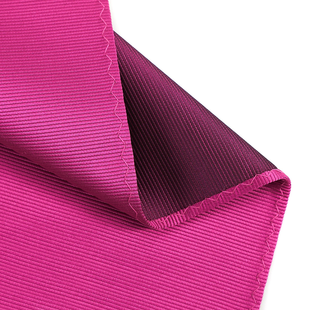 fortunatever Mens Solid Color Tie,Slim&Formal Necktie With Multiple Colors+Pocket Square(2.36''&3.35'') (Magenta Red, 2.36'' Width)