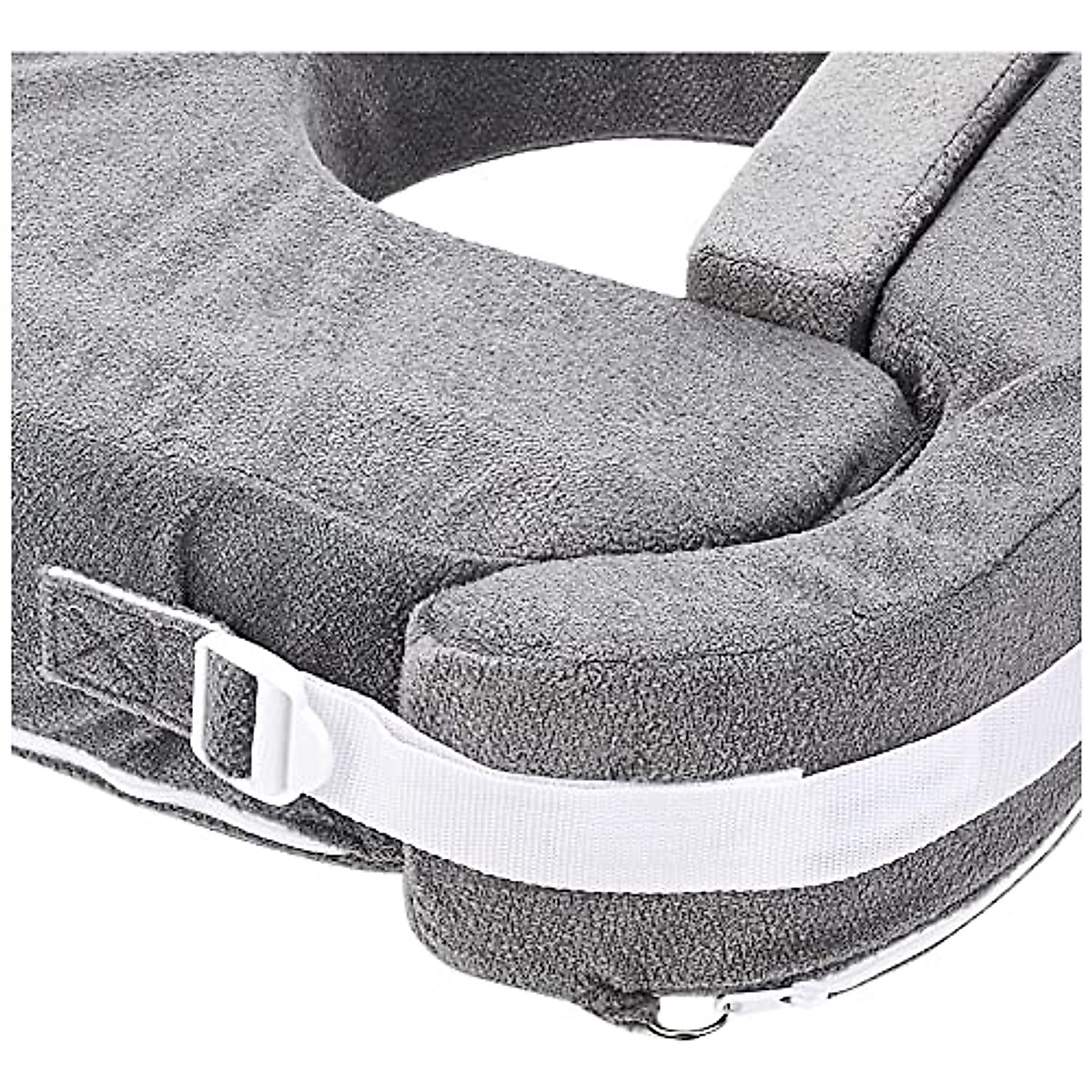 My Brest Friend Nursing Pillow for Twins | Ergonomic Breastfeeding Pillows | Supports Both Mom and Babies | Breastfeeding Essentials | Handy Side Pocket, Double Straps & Removable Cover, Dark Grey