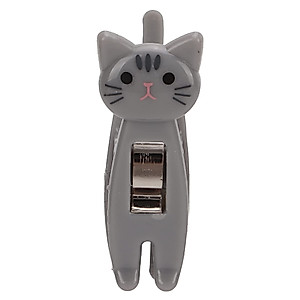 6Pcs Cat Snack Clips Anti Slip Strips Handle Metal Spring Firm Grip Food Bag Snack Clip for Clothing Documents(Grey)