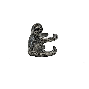 TG,LLC Treasure Gurus Sterling Silver Sloth Finger Ring Metal Fashion Accessory Cute Women's Jewelry Animal Gift, OT-SLOTHRING