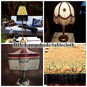 IDONGCAI 10 Yards Sewing Fringe Trim-6 inch Wide Tassel for DIY Craft Clothing and Dress Decoration (Black)