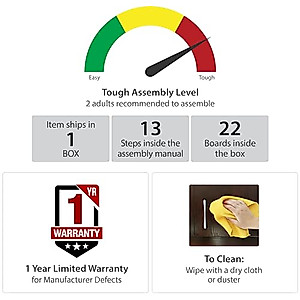 Ameriwood Home Overland Electric Corner Fireplace for TVs up to 50" Wide, Espresso