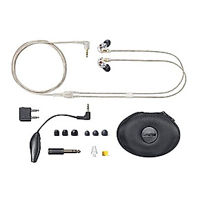 Shure SE535-CL Professional Sound Isolating Earphones - Clear & SE215 PRO Wired Earbuds-Professional Isolating Earphones Sound and Deep Bass, Single Dynamic MicroDriver