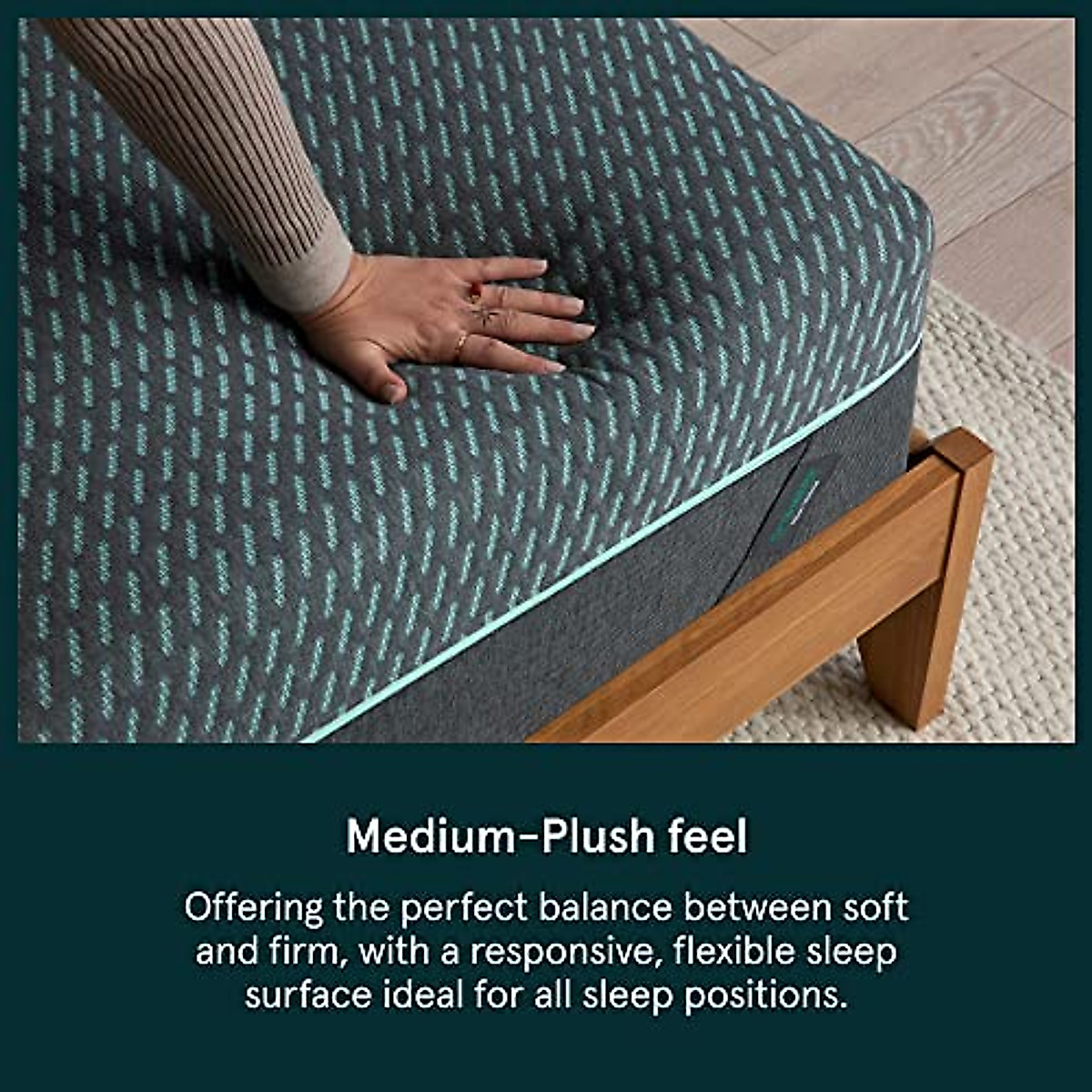 Tuft & Needle 2023 Mint Hybrid Medium Plush Twin Size Mattress in a Box, Cooling Adaptive Foam, Pocketed Coil Support, 100 Night Trial, Fiberglass Free, CertiPUR-US, 10-Year Limited Warranty
