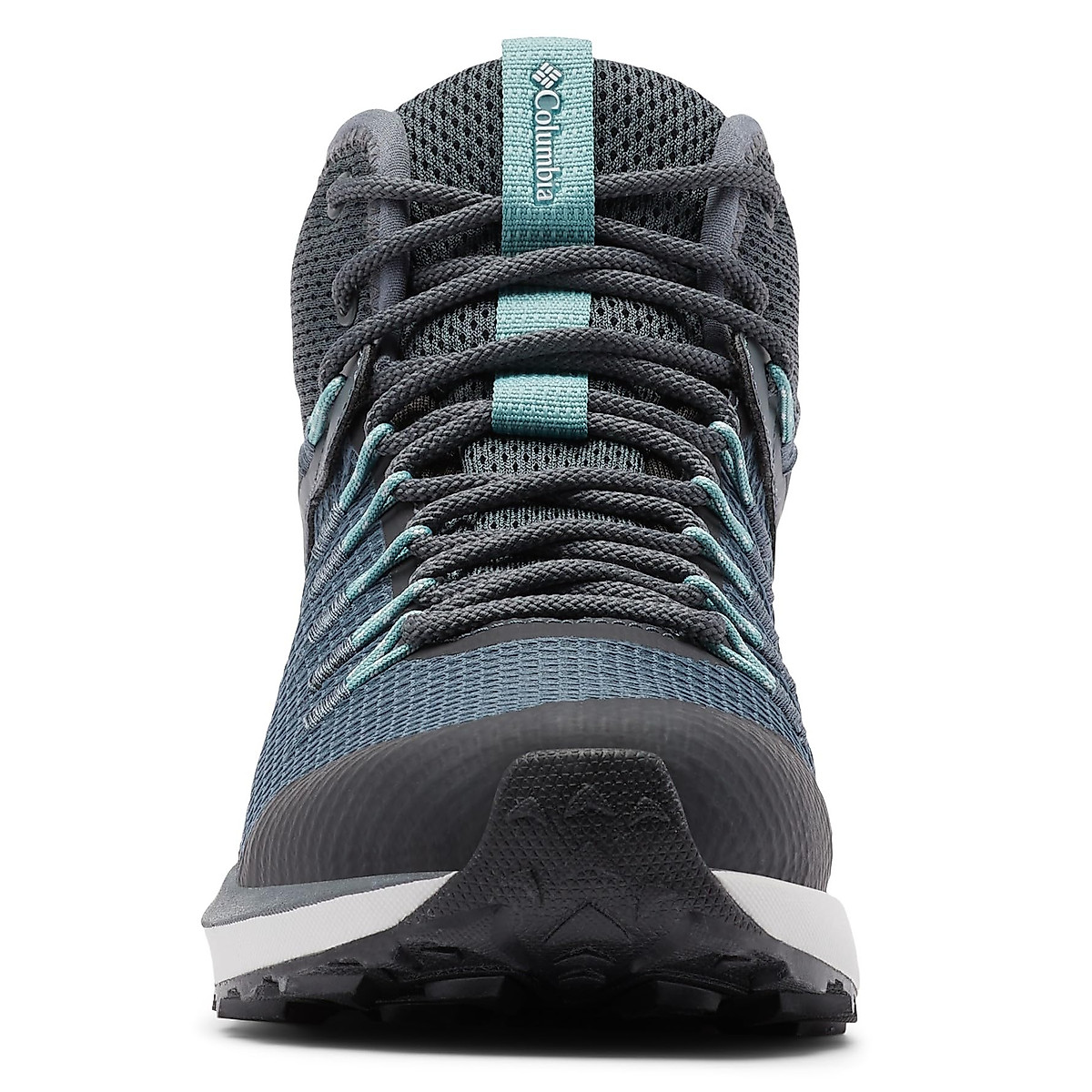 Columbia Womens Trailstorm Mid Waterproof Hiking Shoe, Graphite/Dusty Green, 8.5 Wide US