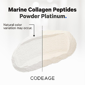 Codeage Marine Collagen Protein Powder Supplement Platinum - Biotin 10,000 mcg, Vitamin C, D3 & B6, Keratin, Hyaluronic Acid, Niacin, Wild Caught Hydrolyzed Fish Collagen Peptides - Non-GMO - 11.50 oz