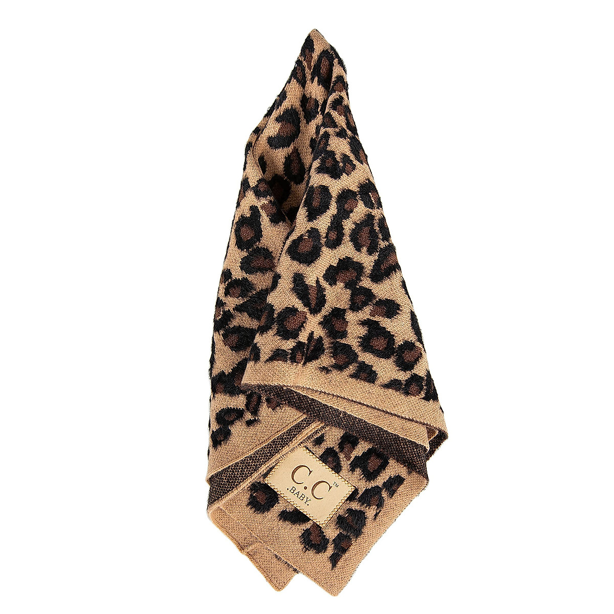 Funky Junque Large Soft Warm Lightweight Baby Throw Blanket for Toddler Bed, Strollers, Naps, Daycare Preschool Baby Throw Blanket - Leopard Pattern - Latte