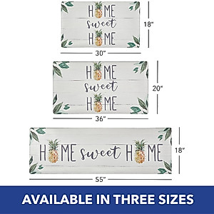 SoHome Cozy Living Anti-Fatigue Kitchen Mat, Pineapple Themed Kitchen Runner Rug for Floor, Non Slip, Stain Resistant, Easy Clean, 1/2 Inch Thick Comfort Chef Mat, 18" x 30", Home Sweet Home