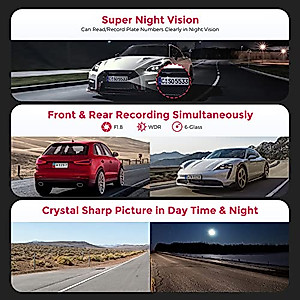 LINGDU LD03 12" Full Touch Screen Mirror Dash Cam with Detached Camera, Front and Rear Dual Cameras, Backup View Mirror Camera, FHD 1080P, Super Night Vision for Car, Includes Free 64GB Card & GPS