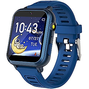 Vakzovy Kids Smart Watch Boys Girls Gifts for 3-12 Year Old, 24 Games HD Touch Screen Camera Video Music Pedometer Flashlight Alarm Clock Smart Watch for Kids Birthday Gifts for 6 7 8 9 Year Olds