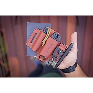 LEATHERMAN, Ainsworth EDC Premium Leather Sheath, Brown, Medium