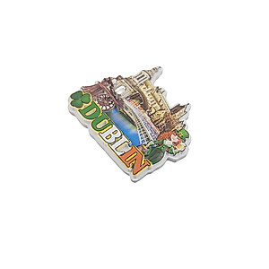 3D Dublin Ireland Fridge Magnet Travel Souvenir Refrigerator Magnetic Sticker Hand Painted Craft Collection