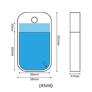 Perfume Refill Bottle, Portable Mini Hand Sanitizer Alcohol Refill Bottle with Spray Pump Cosmetic Container YW