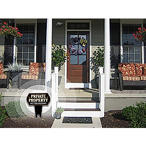 Signs Authority Private Property No Trespassing Sign - Dibond Aluminum 15" X12" No Trespassing Signs Private Property - Metal Yard Signs Protect your Home and Businesses with Private Property Signs